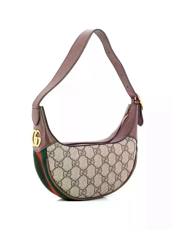 Gucci Ophidia Half Moon Bag Gg Coated Canvas Mini Hobo