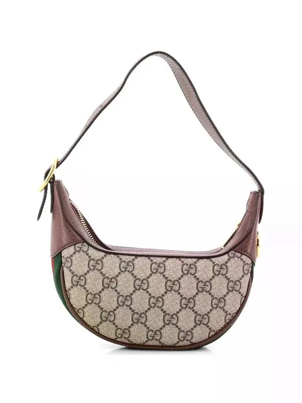 Gucci Ophidia Half Moon Bag Gg Coated Canvas Mini Hobo