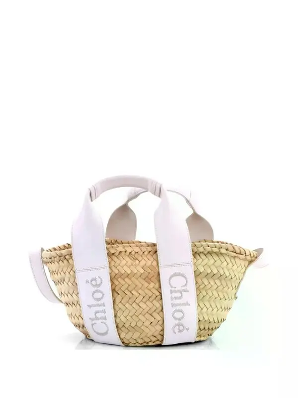 Chloé Sense Basket Tote Raffia Shoulder Bag