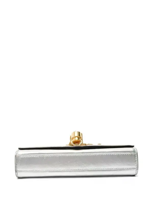 Saint Laurent Tone Leather Shoulder Bag - Silver