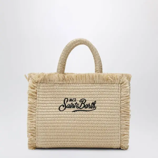 MC2 SAINT BARTH Straw-effect Small Bag - Beige