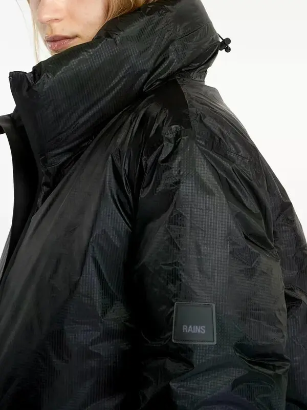Rains High-neck Puffer Jacket With Ripstop Texture