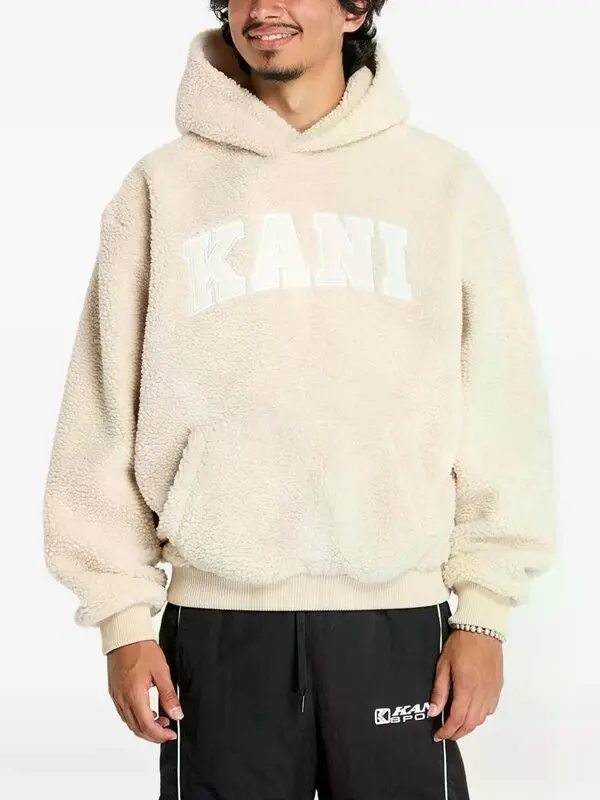 KARL KANI Logo Patch Borg Hoodie