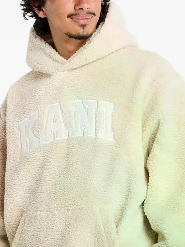 KARL KANI Logo Patch Borg Hoodie