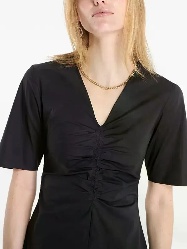 SAMSOE SAMSOE Sabrooke Mini Dress With V-neck And Ruched Detailing