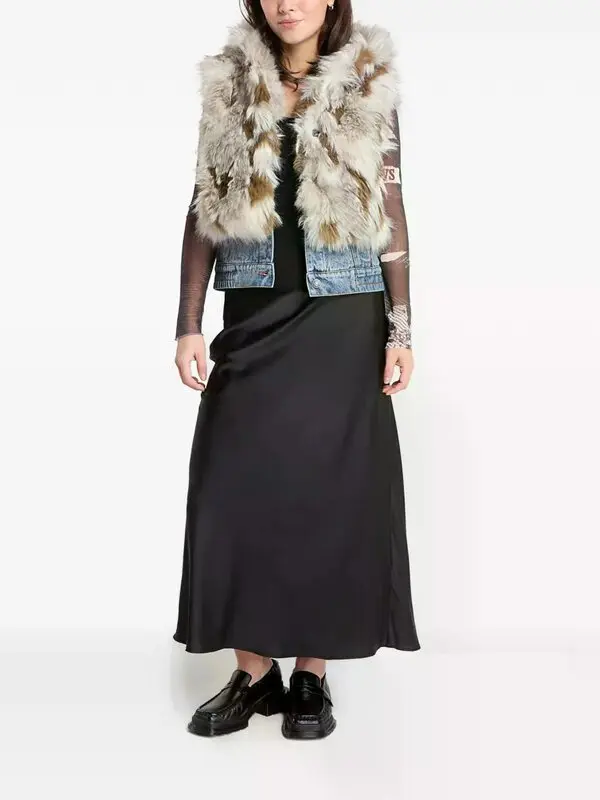 Desigual Faux Fur Panel Gilet