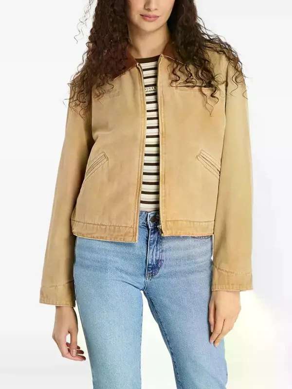 Guess Corduroy Collar Jacket - Neutrals