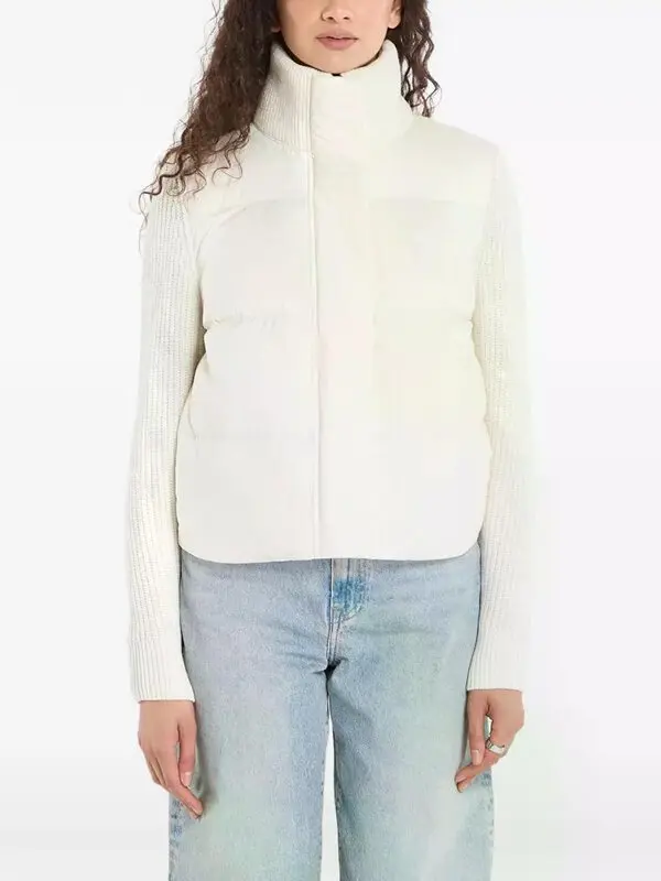 Tommy Hilfiger Quilted Puffer Jacket With Knitted Sleeves