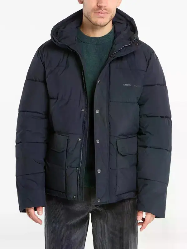 SAMSOE SAMSOE Padded Hooded Jacket With Logo Detail