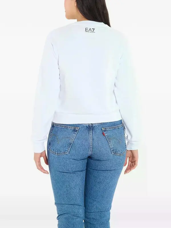 EA7 Logo Sequin Sweatshirt - White