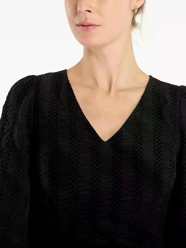 SAMSOE SAMSOE V-neck Puff Sleeve Mini Dress