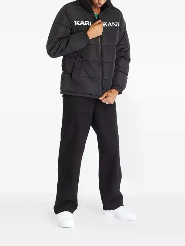 KARL KANI Logo-print Padded Jacket - Black