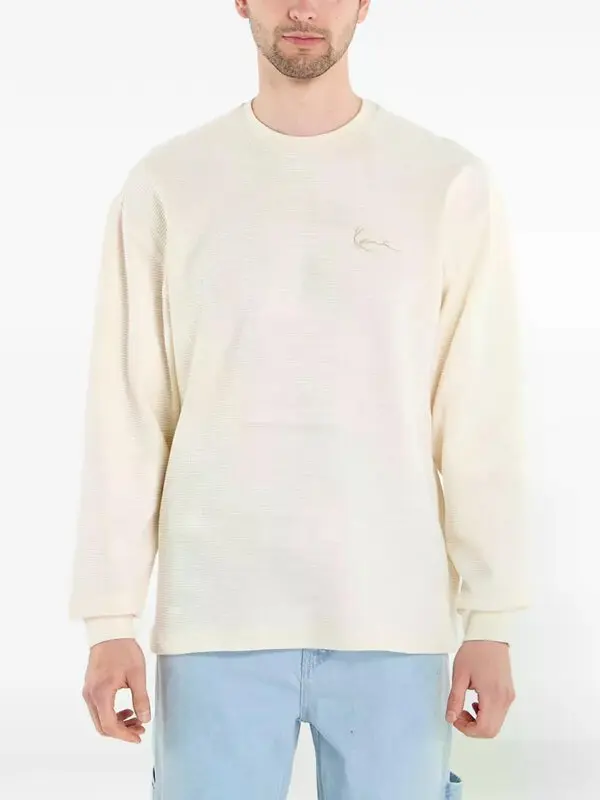 KARL KANI Waffle Knit Long Sleeve T-shirt