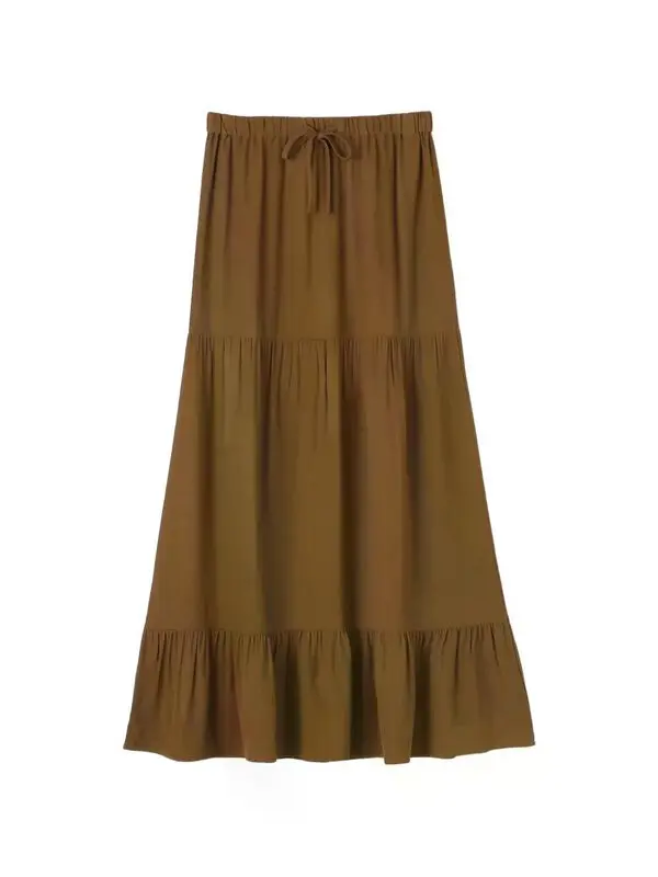 JAMES PERSE Soft-matte Tiered Maxi Skirt
