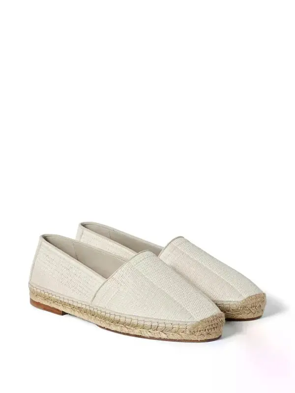 Brunello Cucinelli Techno Raffia And Suede Espadrilles With Piping
