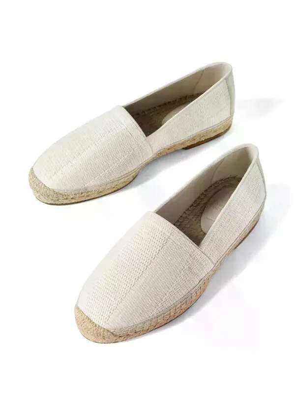 Brunello Cucinelli Techno Raffia And Suede Espadrilles With Piping