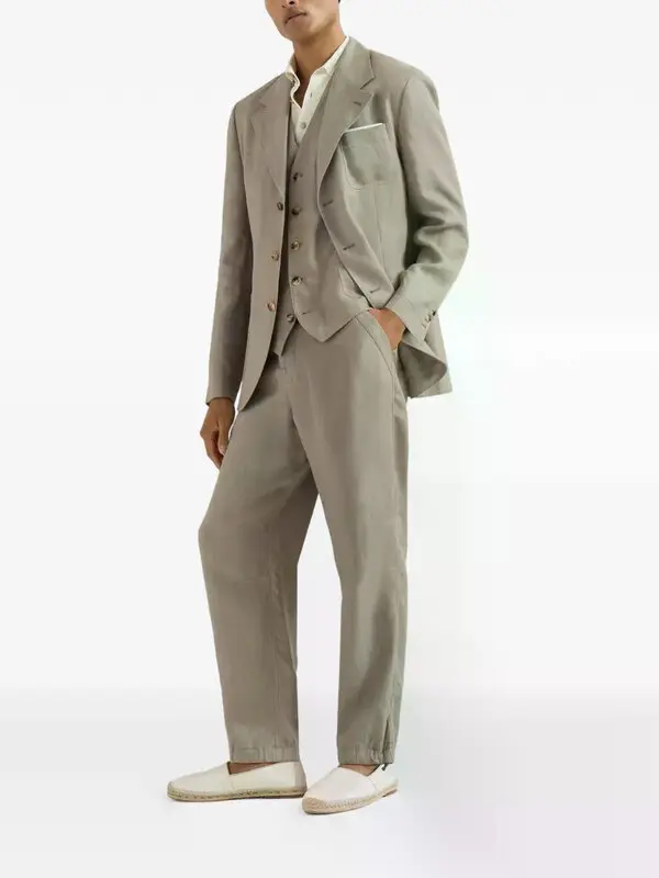 Brunello Cucinelli Techno Raffia And Suede Espadrilles With Piping