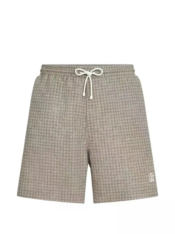 Brunello Cucinelli Floral Print Swim Shorts - Neutrals