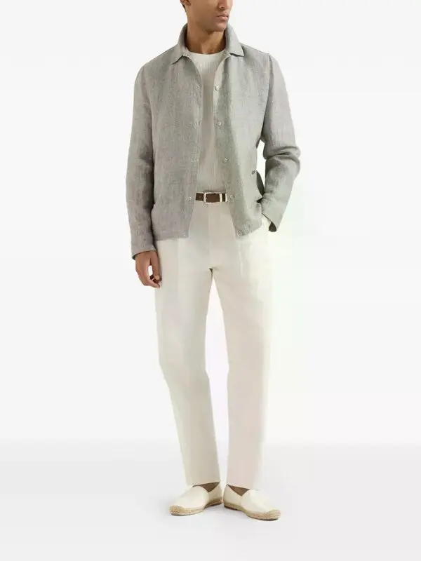 Brunello Cucinelli Cotton Textured Rib Lightweight Sweater
