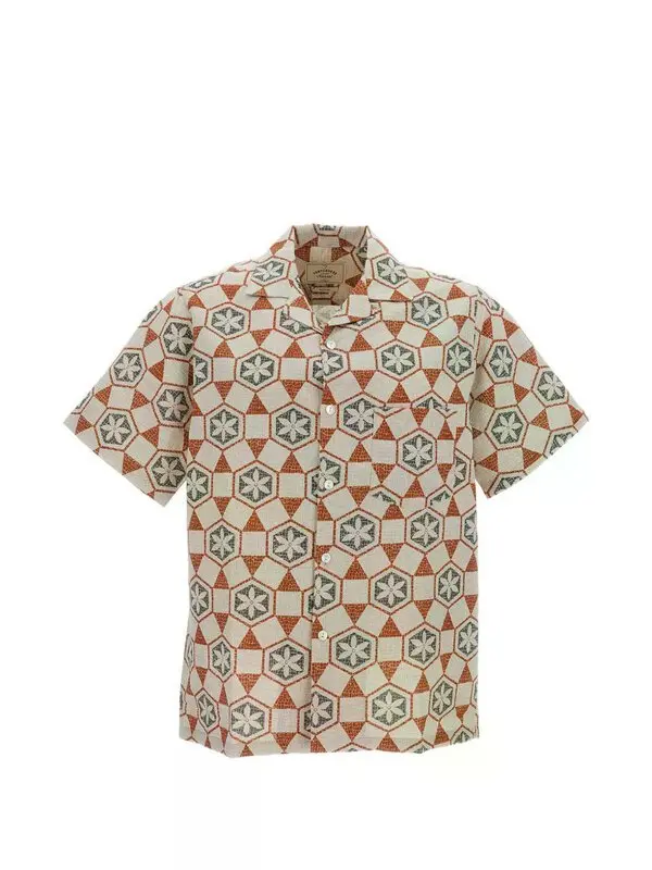 Portuguese Flannel Pavement Geometric-pattern Shirt