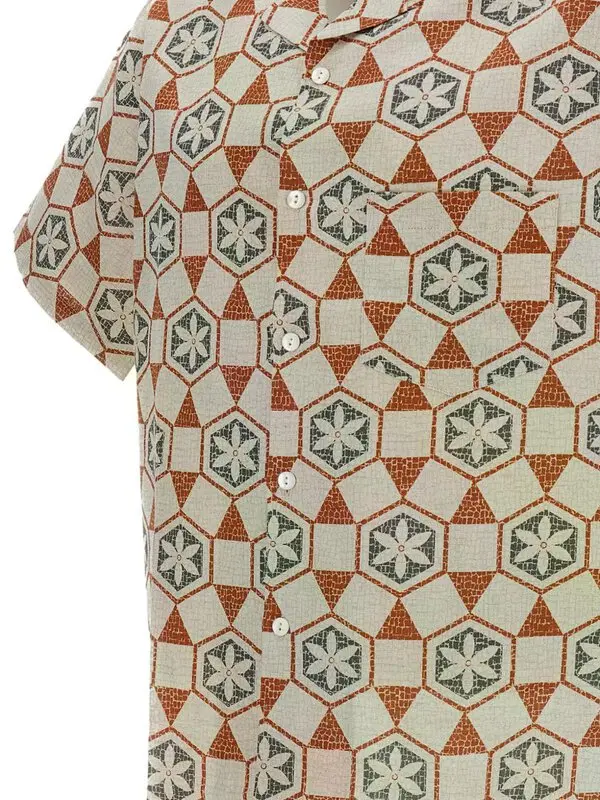 Portuguese Flannel Pavement Geometric-pattern Shirt