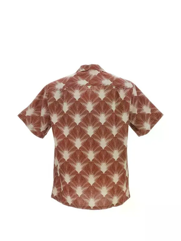 Portuguese Flannel Feather Print Revere Shirt