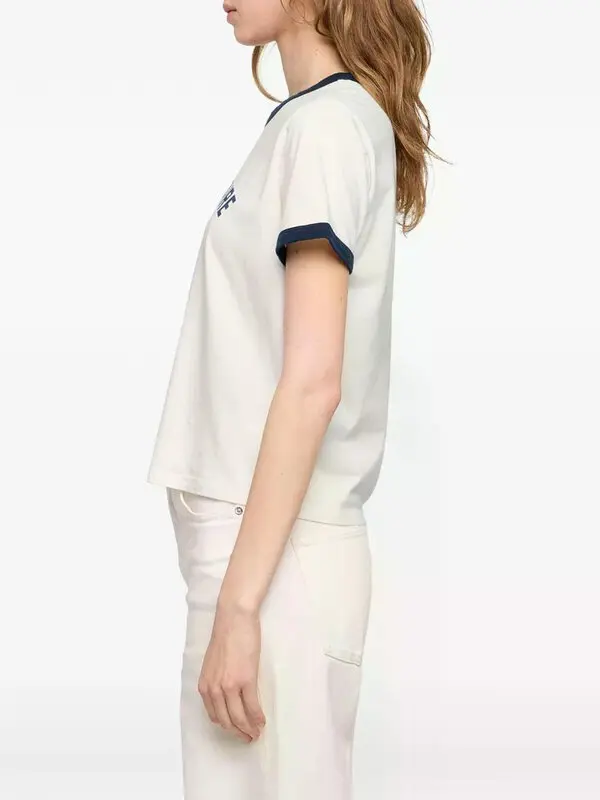 Zadig&Voltaire Logo Print Ringer T-shirt - Neutrals
