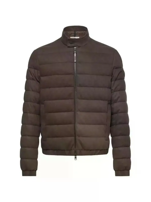 Moncler Luray Quilted Zip-up Jacket - Brown