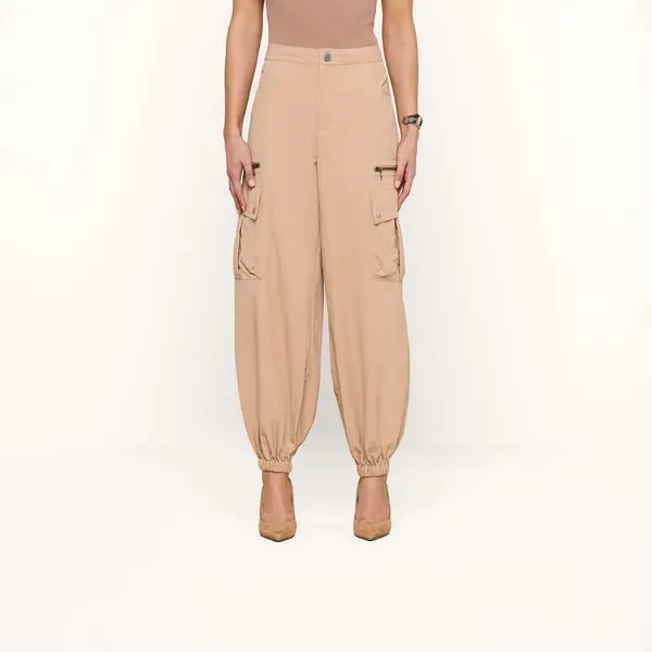 L'Agence Greer Nylon Cargo Jogger Pants - Praline