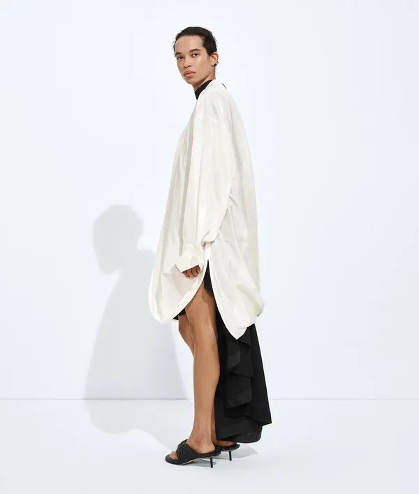 Bottega Veneta Washed Silk Taffeta Shirt