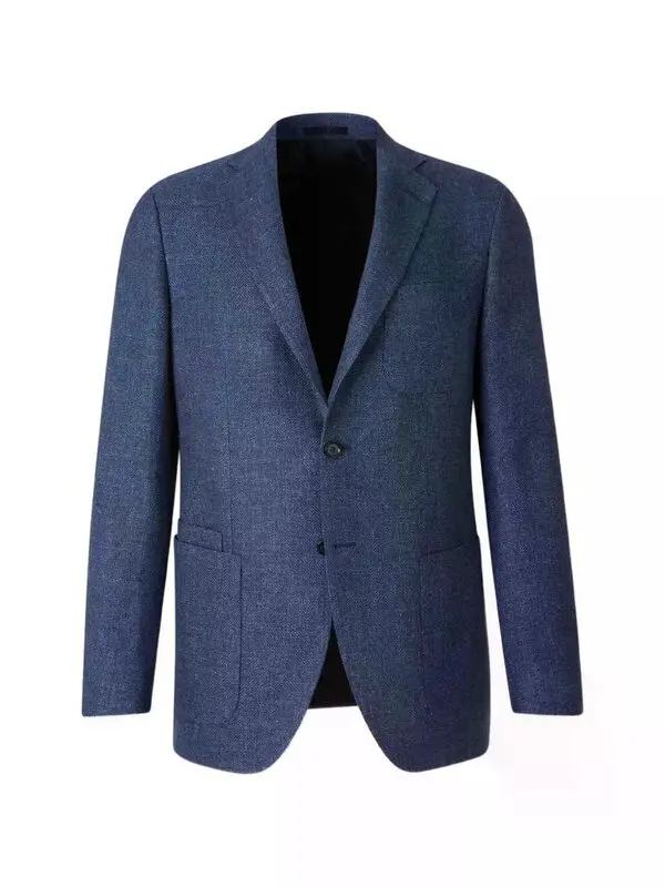 Scabal Kenton Single-breasted Jacket - Blue