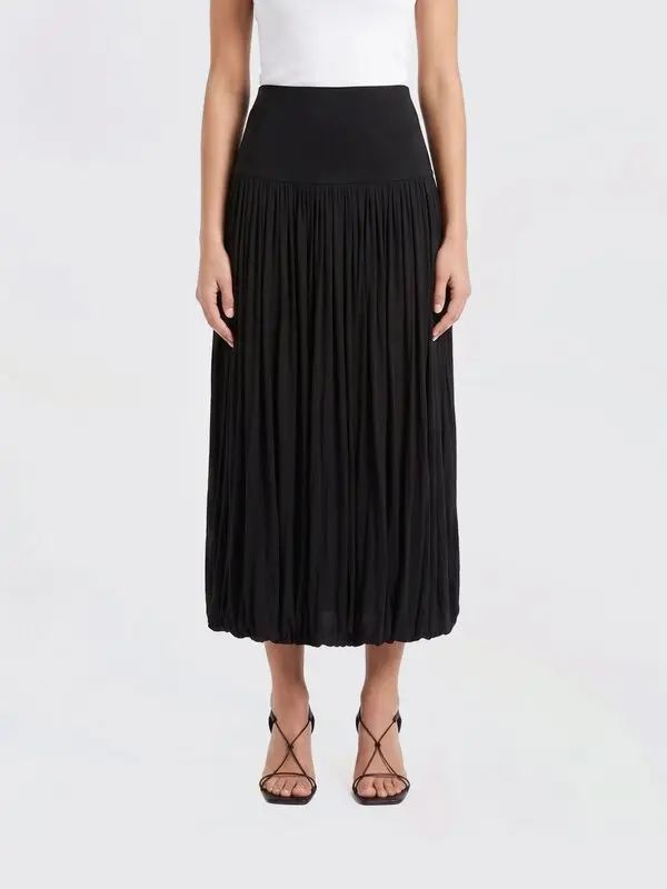 TOTEME High-waisted Pleated Midi Skirt In Viscose