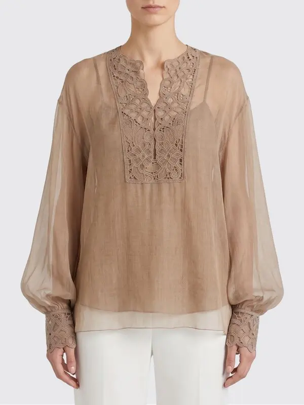 Ermanno Scervino Embroidered Silk Blouse