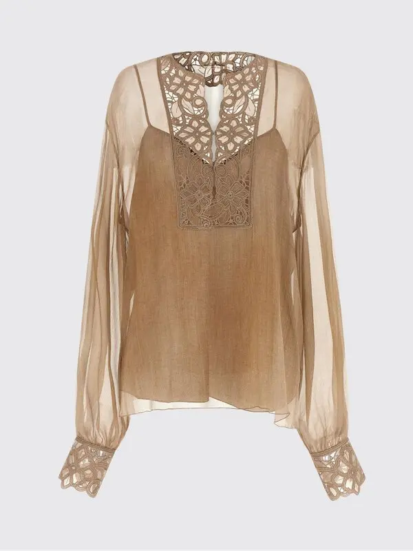 Ermanno Scervino Embroidered Silk Blouse