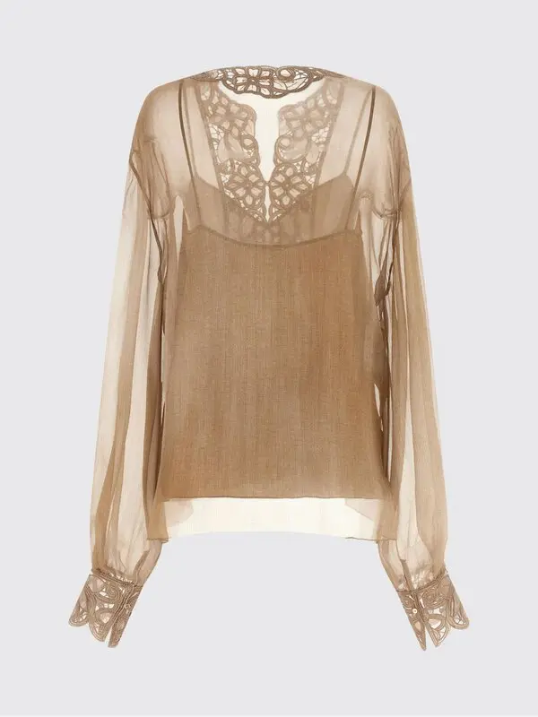 Ermanno Scervino Embroidered Silk Blouse