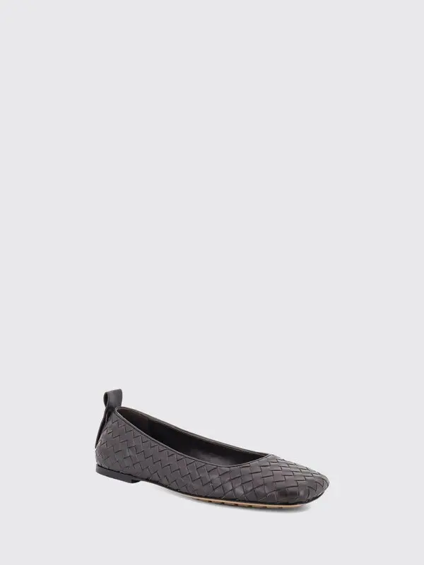 Bottega Veneta Charlotte Woven Ballet Flats - Coffee