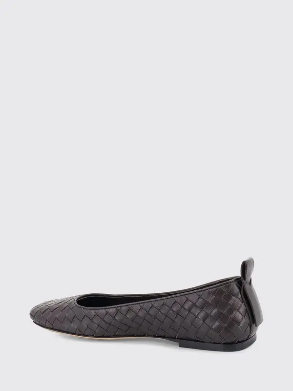 Bottega Veneta Charlotte Woven Ballet Flats - Coffee