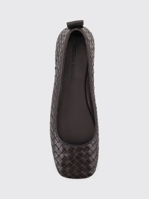 Bottega Veneta Charlotte Woven Ballet Flats - Coffee