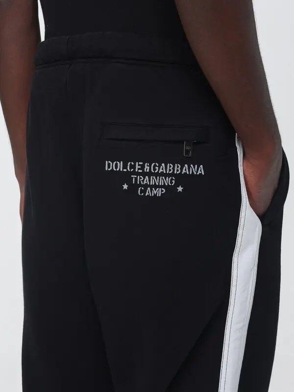 Dolce & Gabbana Cotton Jogging Trousers With Elasticated Waist And Contrast Logo