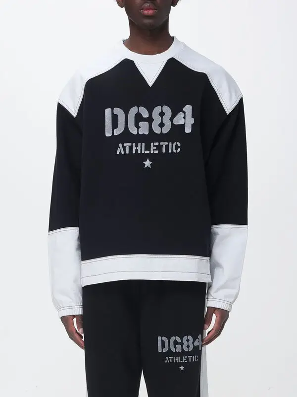 Dolce & Gabbana Relaxed Fit Cotton Crewneck Sweatshirt With Contrast Logo