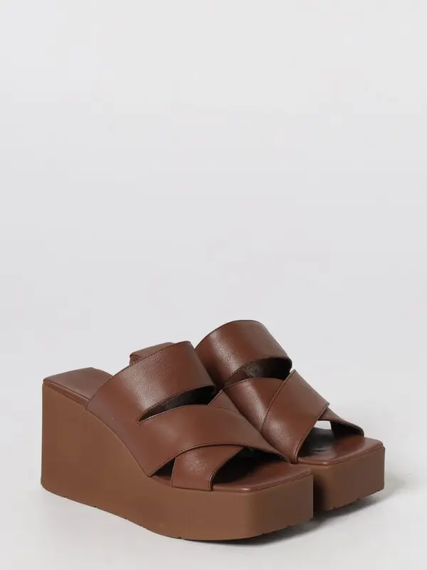 VIC MATIE Heeled Platform Sandals - Brown
