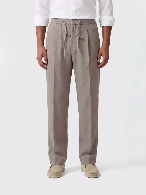 BOSS Tailored Drawstring Trousers - Beige