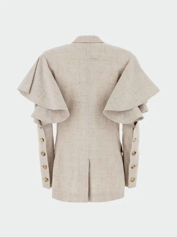 Moschino Ruffled Sleeve Blazer