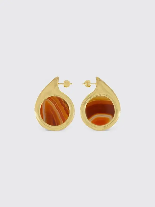 PANCONESI Agate Dangle Earrings - Red