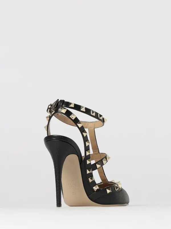 Valentino Garavani Rockstud Hammered Calfskin Pumps