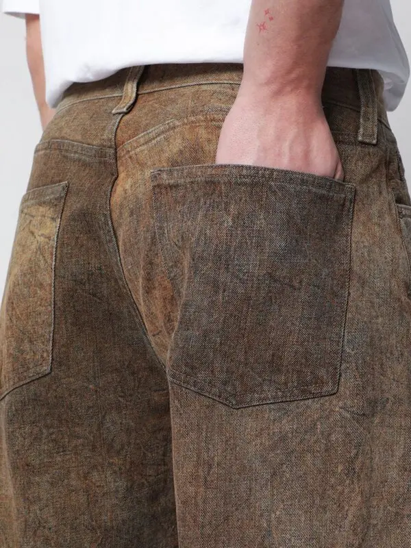 AGOLDE Mid-rise Wide-leg Jeans In Worn-effect Denim