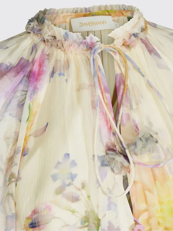 Zimmermann Floral Viscose Jumpsuit - Beige