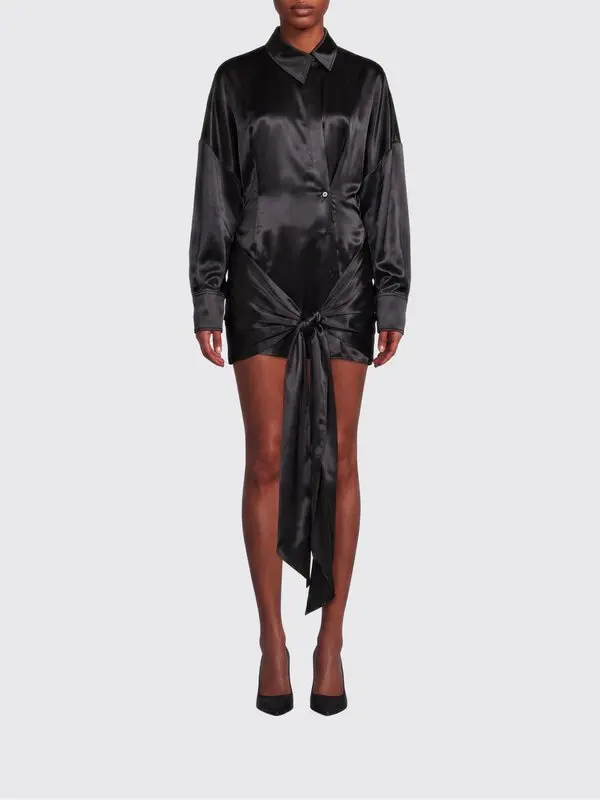 Attico Long Sleeve Shirt Dress