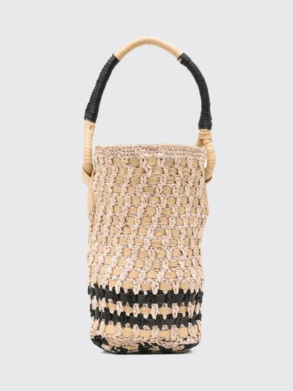 ALYSI Woven Bucket Bag - White
