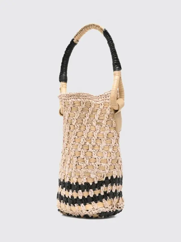 ALYSI Woven Bucket Bag - White